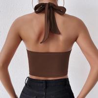 China OEM maufactory European cross -border new women's European and American sexy vest hanging neck tie v -neck for sale