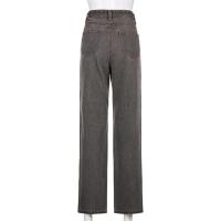 China OEM maufactory new European and American women's clothing casual commute love hollow straight tube slim jeans tro for sale
