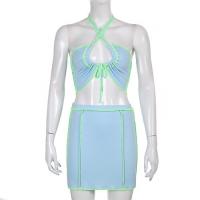 China OEM manufactory spring and summer new women's anti -car contrasting color pumping hollow hanging neck s for sale