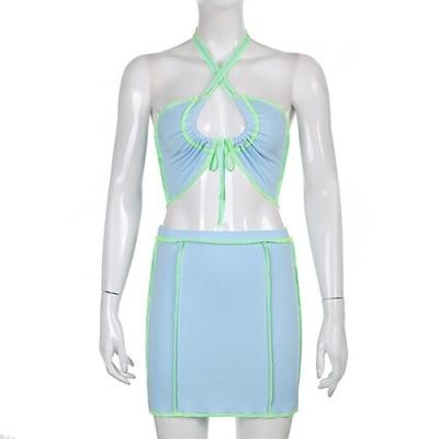 China OEM manufactory spring and summer new women's anti -car contrasting color pumping hollow hanging neck s for sale