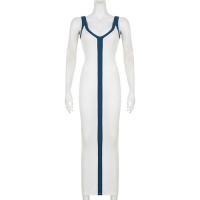 China OEM manufactory 2023 Cross -border European and American  V -line low -necked sleeveless slim temperament for sale