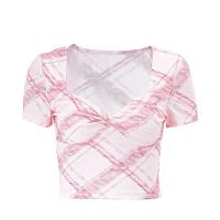 China OEM Summer Wind Vyders Versatile Umbilical Short Sleeved T-Shirt Women V Neck for sale