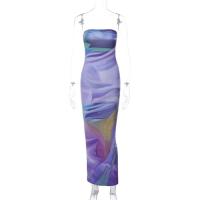 China OEM maufactory European and American style women's clothing 2023 Summer new fashion printing slimming thin back for sale