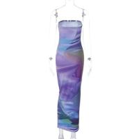 China OEM maufactory European and American style women's clothing 2023 Summer new fashion printing slimming thin back for sale