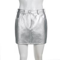 China OEM Autumn Street Tide PU Leather Skirt European American Hot Girls Style for sale