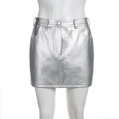 China OEM Autumn Street Tide PU Leather Skirt European American Hot Girls Style for sale