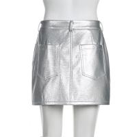 China OEM Autumn Street Tide PU Leather Skirt European American Hot Girls Style for sale