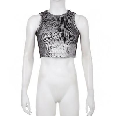 China OEM Gajie Sports Hot Silver Contrasting Casual Sleeveless Vest Spring And Summer for sale