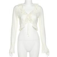 China OEM Spring Women'S Solid Color Slim Fitting Navel Fashion European And American Style for sale