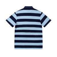 China Summer 100% Cotton Polo Shirt Short Sleeve Unisex Multicolor Horizontal Striped Shirt for sale