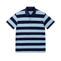 China Summer 100% Cotton Polo Shirt Short Sleeve Unisex Multicolor Horizontal Striped Shirt for sale