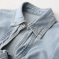 China Oem Factory Manufacturer Custom Logo Elastic Slim Fit Denim Dress Street Custom Denim Clothing for sale
