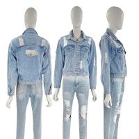China Oem Factory Manufacturer Custom Logo Women Vintage Stonewash Denim Jacket for sale