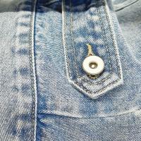 China Oem Factory Manufacturer Custom Logo Women Vintage Stonewash Denim Jacket for sale