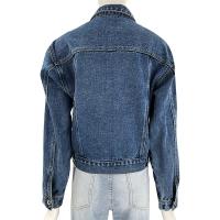 China Oem Factory Manufacturer Custom Logo Button Up Ripped Distressed Denim Jacket for sale