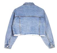 China ​Oem Factory Manufacturer Custom Logo Distressed Cropped Jacket Vintage Wash Denim Coat for sale