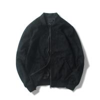 China Oem Factory Manufacturer Custom Logo Causal Slim Fit Cotton Suede Leather  Zip Up  Bomber Jackets for sale