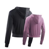 China Oem Factory Manufacturer Custom Logo Zipper Crop Top with High Waist Breathable  Yoga  Athletic Jacket for sale