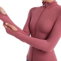 China Oem Factory Manufacturer Custom Logo Full Zip Athletic Jacket Women Workout Jacket for sale