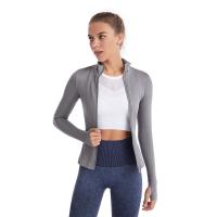 China Oem Factory Manufacturer Custom Logo Full Zip Athletic Jacket Women Workout Jacket for sale