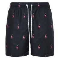 China Oem Factory Manufacturer Custom Logo Drawstring Beach Surf Shorts Printed Giraffe Graphic Sleep Pajama Shorts for sale