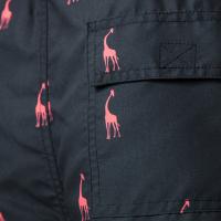 China Oem Factory Manufacturer Custom Logo Drawstring Beach Surf Shorts Printed Giraffe Graphic Sleep Pajama Shorts for sale