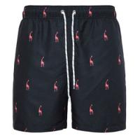 China Oem Factory Manufacturer Custom Logo Drawstring Beach Surf Shorts Printed Giraffe Graphic Sleep Pajama Shorts for sale