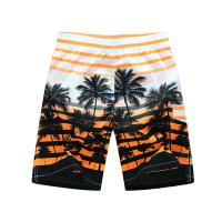 China Oem Factory Manufacturer Custom Logo Knitted Beach Surf Shorts Hawaiian Style Male Swimming Wear for sale