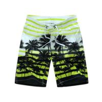 China Oem Factory Manufacturer Custom Logo Knitted Beach Surf Shorts Hawaiian Style Male Swimming Wear for sale