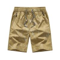 China Oem Factory Manufacturer Custom Logo Beach Shorts Mens 100% Cotton Elastic Waist Shorts for sale