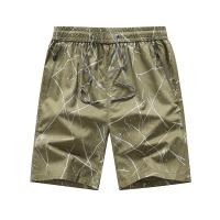 China Oem Factory Manufacturer Custom Logo Beach Shorts Mens 100% Cotton Elastic Waist Shorts for sale
