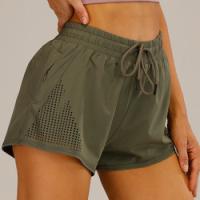 China Oem Factory Manufacturer Custom Logo Summer Women'S  Exercise Youth Double-Layer  Fitness Quick Dry Shorts for sale