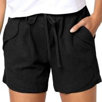 China Oem Factory Manufacturer Custom Logo shorts spring new style high waist lace-up elastic sports pants for sale