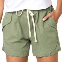 China Oem Factory Manufacturer Custom Logo shorts spring new style high waist lace-up elastic sports pants for sale