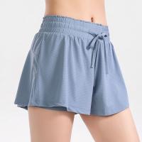 China Oem Factory Manufacturer Custom Logo High-Waist Loose Shorts Women Breathable Running Mesh Training Fitness Shorts for sale