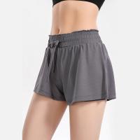 China Oem Factory Manufacturer Custom Logo High-Waist Loose Shorts Women Breathable Running Mesh Training Fitness Shorts for sale