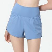 China Oem Factory Manufacturer Custom Logo High Waist Elastic Waist Fast Dry Fitness Anti-emptied Loose Shorts for sale