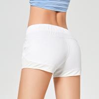 China Oem Factory Manufacturer Custom Logo Women Anti Wrinkle Soft Running Shorts Breathable Yoga Shorts With Pockets for sale