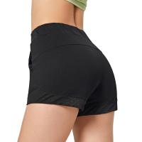 China Oem Factory Manufacturer Custom Logo Women Anti Wrinkle Soft Running Shorts Breathable Yoga Shorts With Pockets for sale