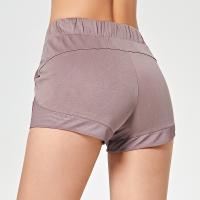 China Oem Factory Manufacturer Custom Logo Women Anti Wrinkle Soft Running Shorts Breathable Yoga Shorts With Pockets for sale