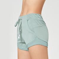 China Oem Factory Manufacturer Custom Logo Women Anti Wrinkle Soft Running Shorts Breathable Yoga Shorts With Pockets for sale