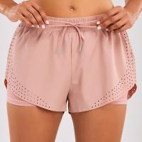 China Oem Factory Manufacturer Custom Logo running training outwear shorts faux twinset sports yoga fitness shorts for sale