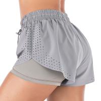 China Oem Factory Manufacturer Custom Logo running training outwear shorts faux twinset sports yoga fitness shorts for sale