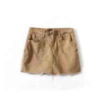 China Oem Factory Manufacturer Custom Logo Flexible Mini Denim High Waisted Skirts With Built In Shorts for sale