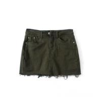 China Oem Factory Manufacturer Custom Logo Flexible Mini Denim High Waisted Skirts With Built In Shorts for sale