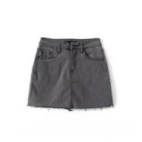 China Oem Factory Manufacturer Custom Logo Flexible Mini Denim High Waisted Skirts With Built In Shorts for sale