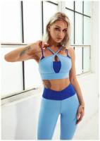 China Oem Factory Manufacturer Custom Logo Women's Sexy Yoga Tops Double Shoulder Strap Sports Bra for sale