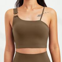 China Oem Factory Manufacturer Custom Logo Sexy Back Sports Bra Nylon Spandex Nude Workout Clothes for sale