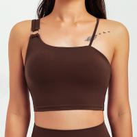 China Oem Factory Manufacturer Custom Logo Sexy Back Sports Bra Nylon Spandex Nude Workout Clothes for sale