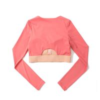 China Oem Factory Manufacturer Custom Logo Cinnamon Pink Ladies Sports Bras Adults Yoga Track Suit for sale